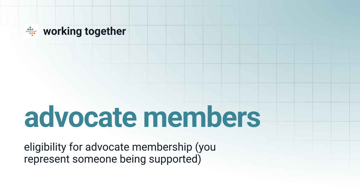 advocate members | working together