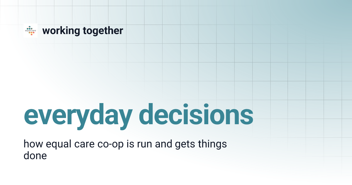 everyday decisions | working together