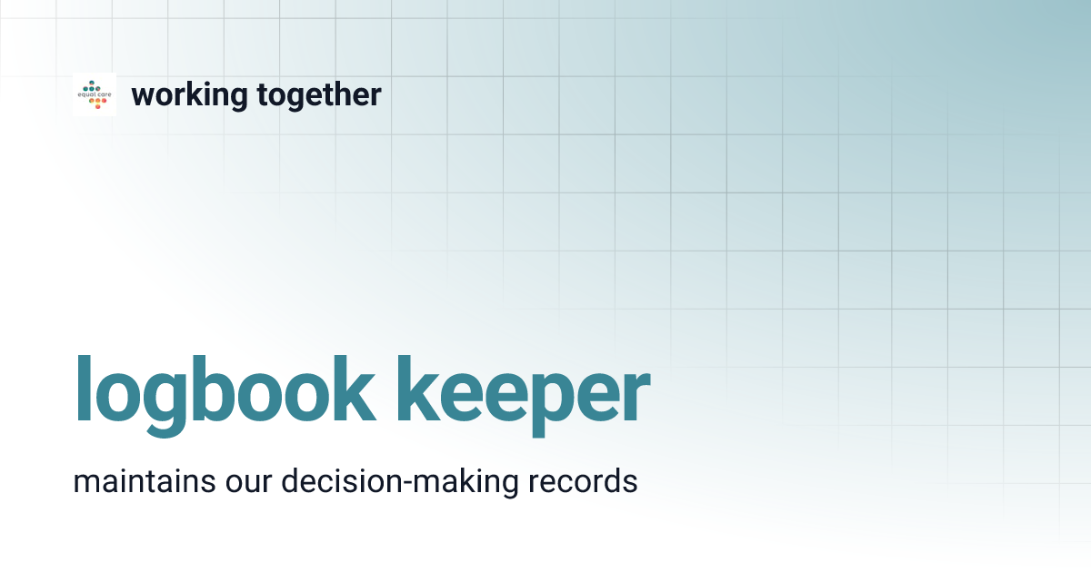 logbook keeper | working together
